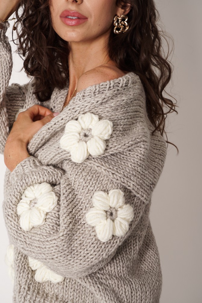 Sweter HAND MADE Flower